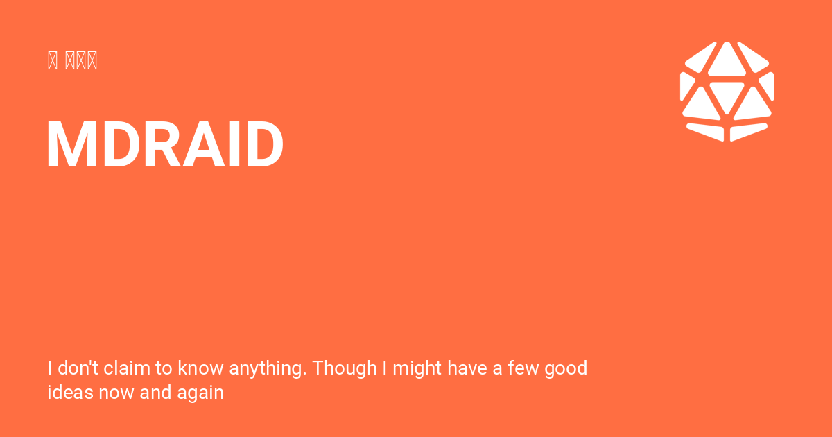 MDRAID - 🤓 🐐‍💨‍🎂